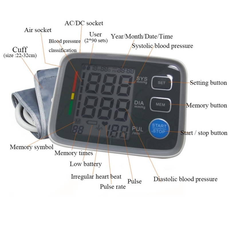 U80EH arm type electronic blood pressure meter, hi